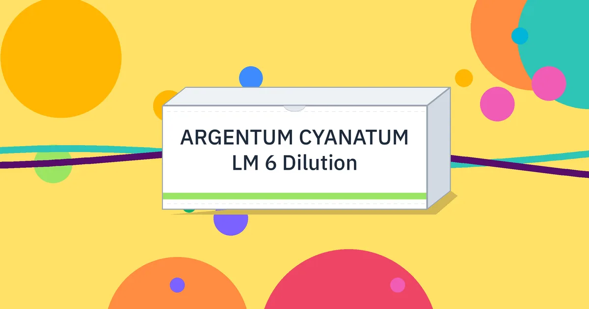 Symbolbild: Packung mit der Aufschrift ARGENTUM CYANATUM LM 6 Dilution (PZN 13390190) – Verfügbarkeit und Bezug in Apotheken in Frankfurt am Main