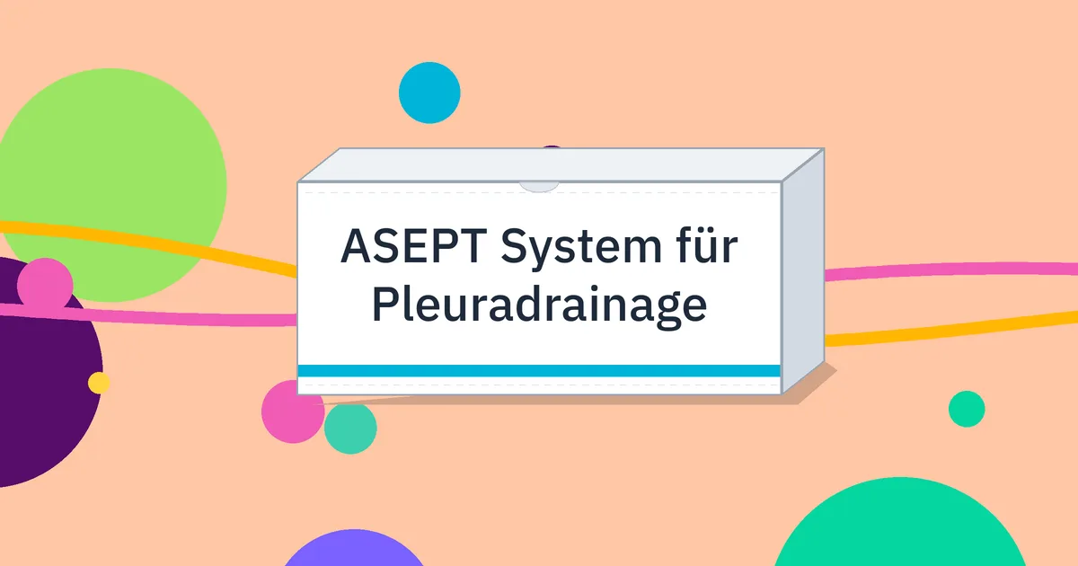 Symbolbild: Packung mit der Aufschrift ASEPT System für Pleuradrainage (PZN 09917556) – Verfügbarkeit und Bezug in Apotheken in Frankfurt am Main