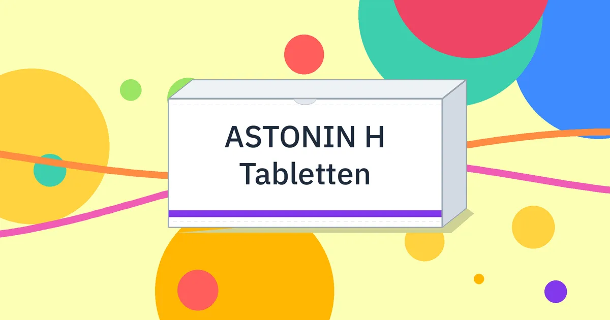 Symbolbild: Packung mit der Aufschrift ASTONIN H Tabletten (PZN 00193921) – Verfügbarkeit und Bezug in Apotheken in Frankfurt am Main