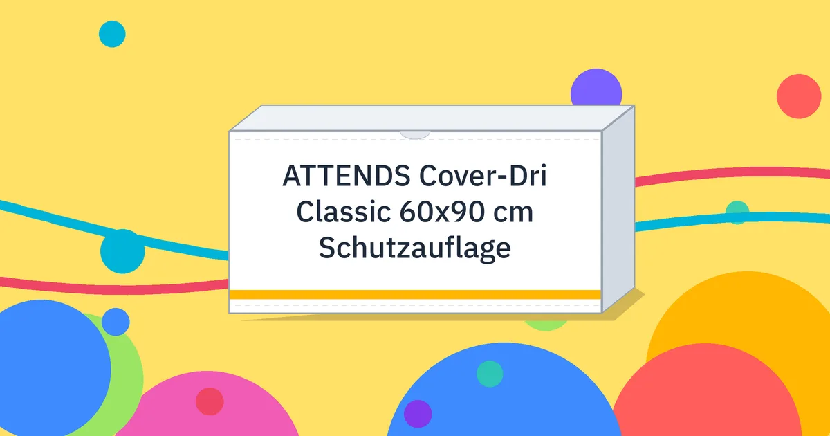 Symbolbild: Packung mit der Aufschrift ATTENDS Cover-Dri Classic 60x90 cm Schutzauflage (PZN 13330845) – Verfügbarkeit und Bezug in Apotheken in Frankfurt am Main