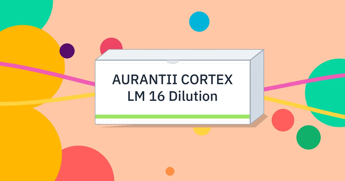 Symbolbild: Packung mit der Aufschrift AURANTII CORTEX LM 16 Dilution (PZN 13373145) – Verfügbarkeit und Bezug in Apotheken in Frankfurt am Main