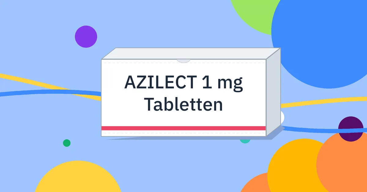 Symbolbild: Packung mit der Aufschrift AZILECT 1 mg Tabletten (PZN 03887251) – Verfügbarkeit und Bezug in Apotheken in Frankfurt am Main