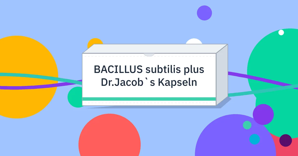 Symbolbild: Packung mit der Aufschrift BACILLUS subtilis plus Dr.Jacob`s Kapseln (PZN 17983337) – Verfügbarkeit und Bezug in Apotheken in Frankfurt am Main