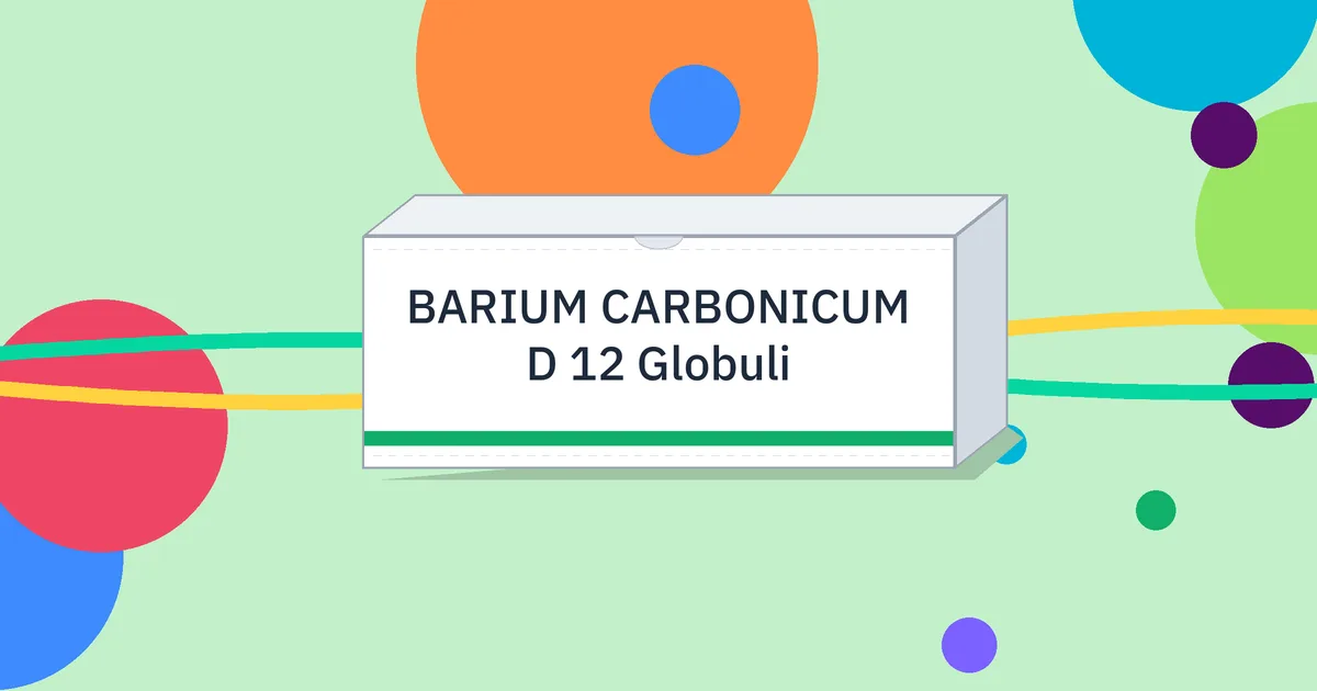 Symbolbild: Packung mit der Aufschrift BARIUM CARBONICUM D 12 Globuli (PZN 14052667) – Verfügbarkeit und Bezug in Apotheken in Frankfurt am Main