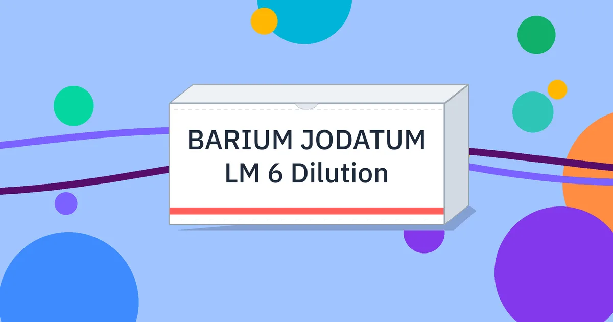 Symbolbild: Packung mit der Aufschrift BARIUM JODATUM LM 6 Dilution (PZN 12789777) – Verfügbarkeit und Bezug in Apotheken in Frankfurt am Main