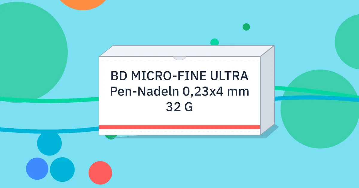 Symbolbild: Packung mit der Aufschrift BD MICRO-FINE ULTRA Pen-Nadeln 0,23x4 mm 32 G (PZN 10526890) – Verfügbarkeit und Bezug in Apotheken in Frankfurt am Main