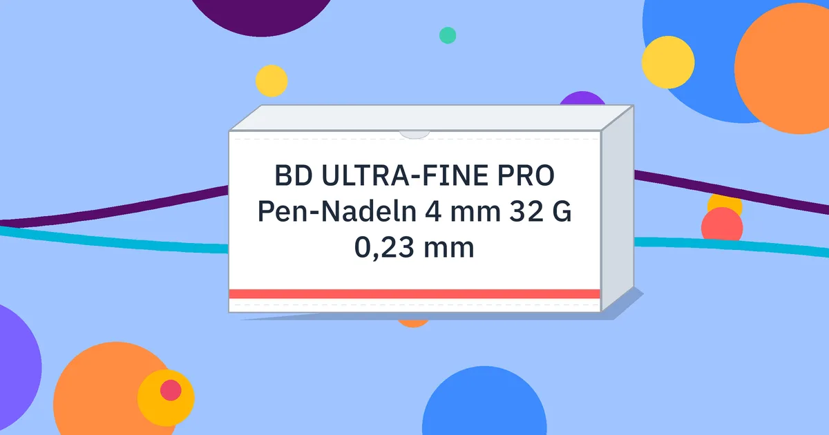 Symbolbild: Packung mit der Aufschrift BD ULTRA-FINE PRO Pen-Nadeln 4 mm 32 G 0,23 mm (PZN 15733435) – Verfügbarkeit und Bezug in Apotheken in Frankfurt am Main