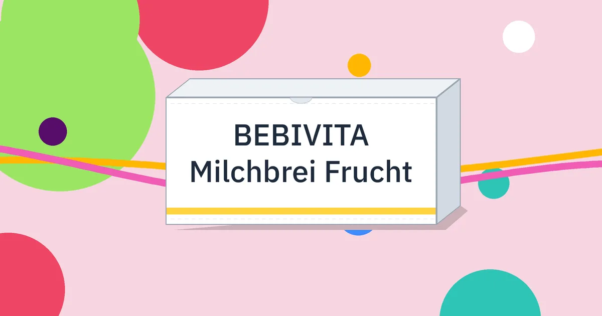 Symbolbild: Packung mit der Aufschrift BEBIVITA Milchbrei Frucht (PZN 04754606) – Verfügbarkeit und Bezug in Apotheken in Frankfurt am Main