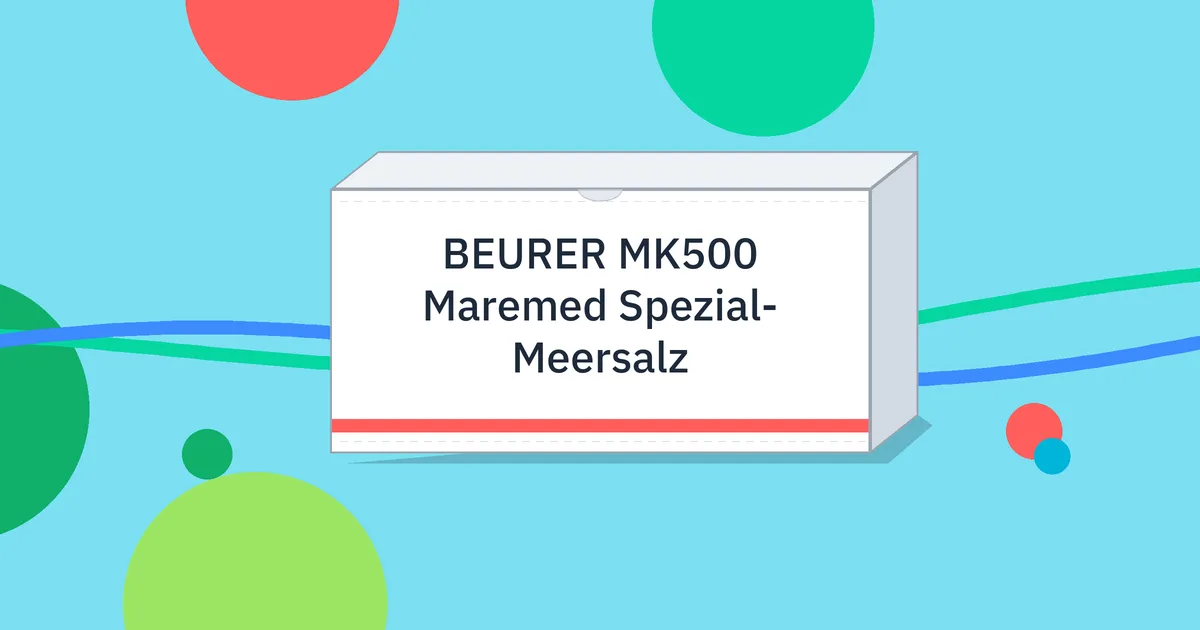 Symbolbild: Packung mit der Aufschrift BEURER MK500 Maremed Spezial-Meersalz (PZN 17245409) – Verfügbarkeit und Bezug in Apotheken in Frankfurt am Main