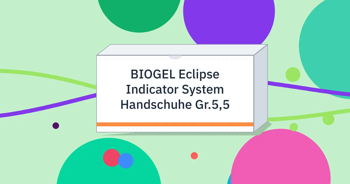Symbolbild: Packung mit der Aufschrift BIOGEL Eclipse Indicator System Handschuhe Gr.5,5 (PZN 04701722) – Verfügbarkeit und Bezug in Apotheken in Frankfurt am Main