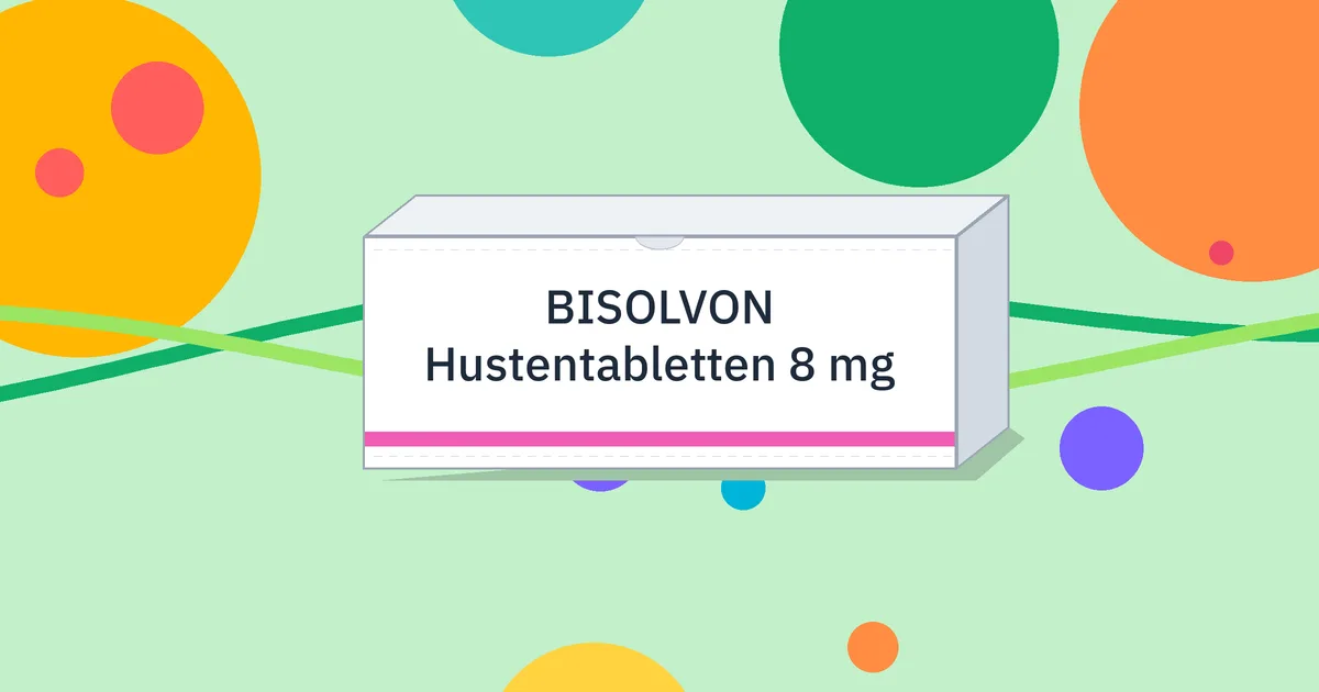 Symbolbild: Packung mit der Aufschrift BISOLVON Hustentabletten 8 mg (PZN 00139011) – Verfügbarkeit und Bezug in Apotheken in Frankfurt am Main