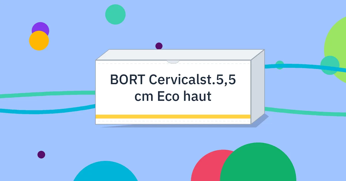 Symbolbild: Packung mit der Aufschrift BORT Cervicalst.5,5 cm Eco haut (PZN 10207009) – Verfügbarkeit und Bezug in Apotheken in Frankfurt am Main