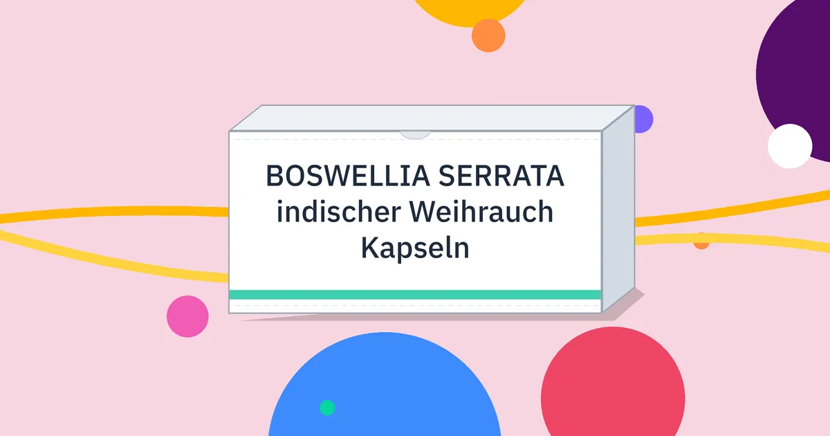 Symbolbild: Packung mit der Aufschrift BOSWELLIA SERRATA indischer Weihrauch Kapseln (PZN 19764869) – Verfügbarkeit und Bezug in Apotheken in Frankfurt am Main
