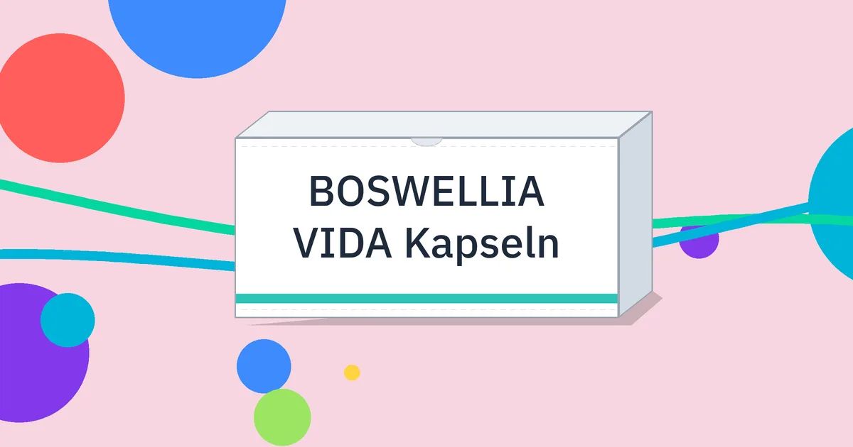 Symbolbild: Packung mit der Aufschrift BOSWELLIA VIDA Kapseln (PZN 18121968) – Verfügbarkeit und Bezug in Apotheken in Frankfurt am Main
