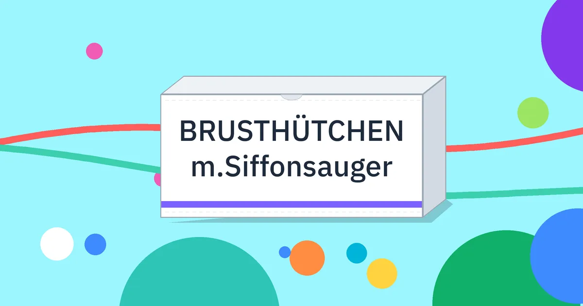 Symbolbild: Packung mit der Aufschrift BRUSTHÜTCHEN m.Siffonsauger (PZN 01726029) – Verfügbarkeit und Bezug in Apotheken in Frankfurt am Main