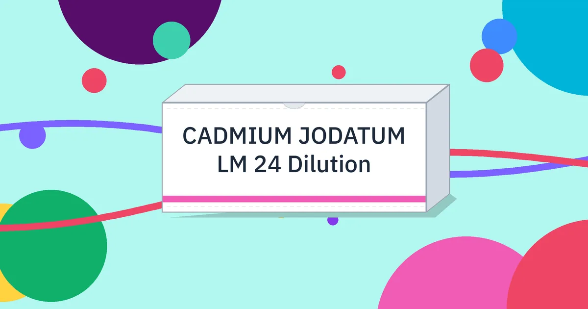 Symbolbild: Packung mit der Aufschrift CADMIUM JODATUM LM 24 Dilution (PZN 12798457) – Verfügbarkeit und Bezug in Apotheken in Frankfurt am Main