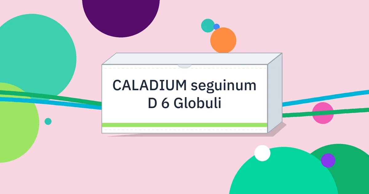 Symbolbild: Packung mit der Aufschrift CALADIUM seguinum D 6 Globuli (PZN 07162680) – Verfügbarkeit und Bezug in Apotheken in Frankfurt am Main