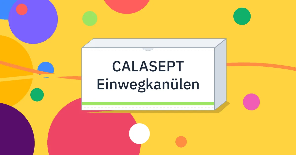 Symbolbild: Packung mit der Aufschrift CALASEPT Einwegkanülen (PZN 00040258) – Verfügbarkeit und Bezug in Apotheken in Frankfurt am Main