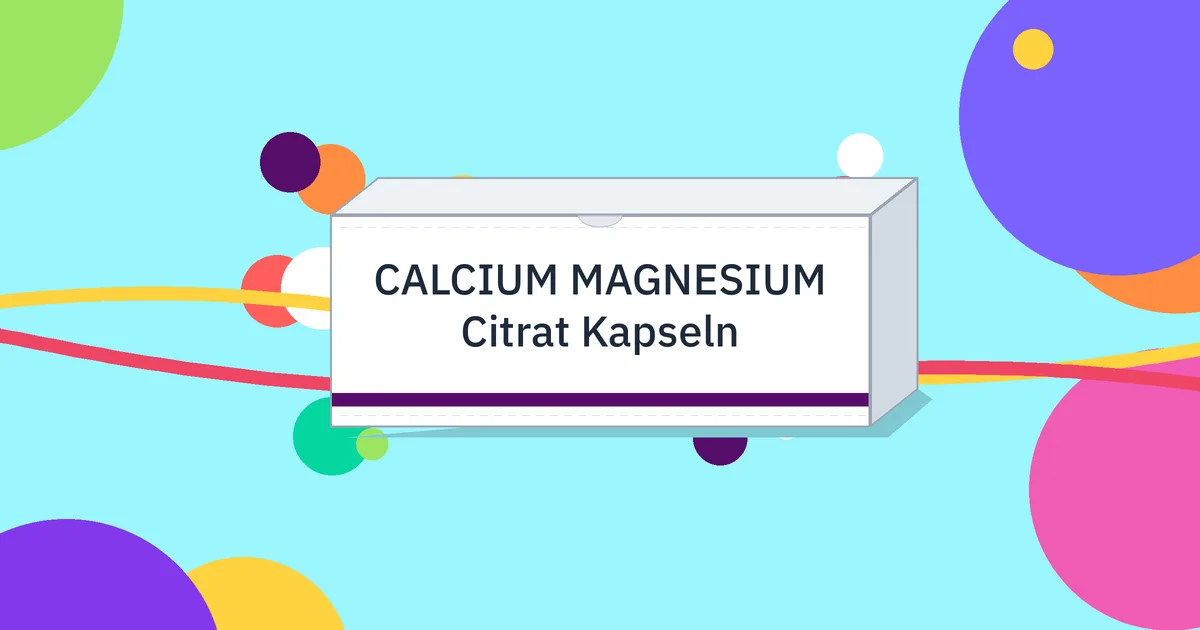 Symbolbild: Packung mit der Aufschrift CALCIUM MAGNESIUM Citrat Kapseln (PZN 11888649) – Verfügbarkeit und Bezug in Apotheken in Frankfurt am Main