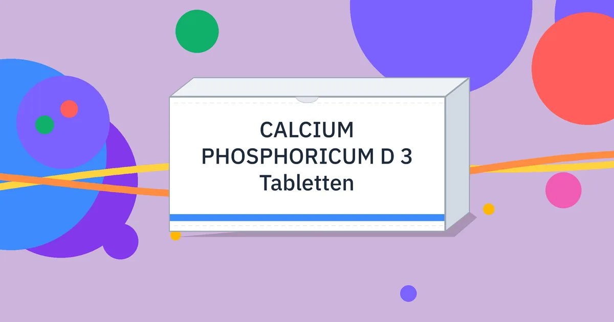 Symbolbild: Packung mit der Aufschrift CALCIUM PHOSPHORICUM D 3 Tabletten (PZN 01762864) – Verfügbarkeit und Bezug in Apotheken in Frankfurt am Main