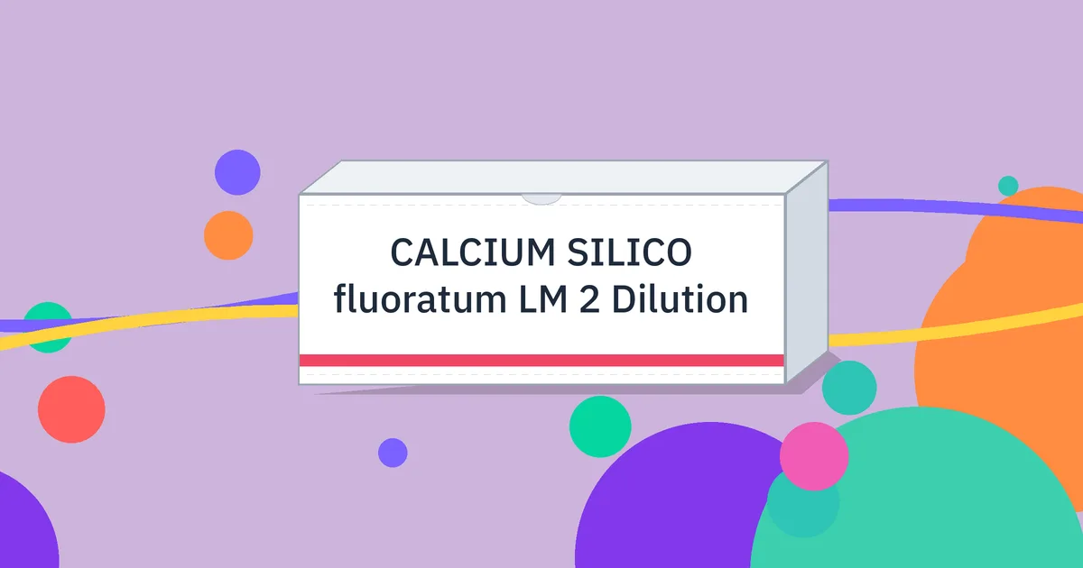 Symbolbild: Packung mit der Aufschrift CALCIUM SILICO fluoratum LM 2 Dilution (PZN 12805967) – Verfügbarkeit und Bezug in Apotheken in Frankfurt am Main