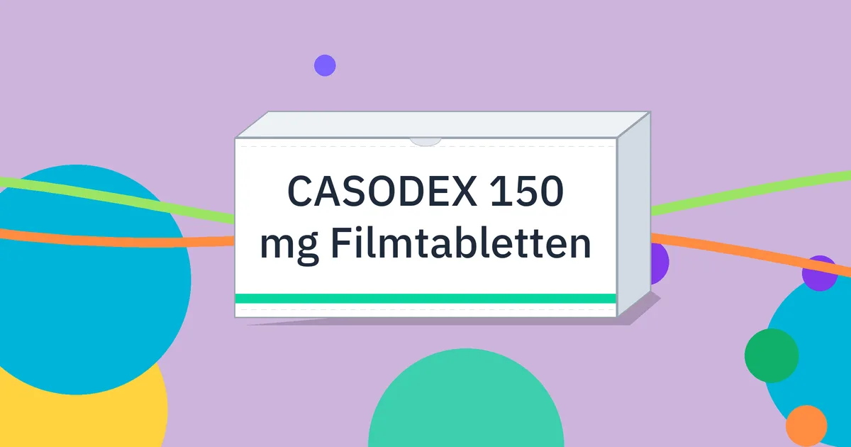 Symbolbild: Packung mit der Aufschrift CASODEX 150 mg Filmtabletten (PZN 06799754) – Verfügbarkeit und Bezug in Apotheken in Frankfurt am Main
