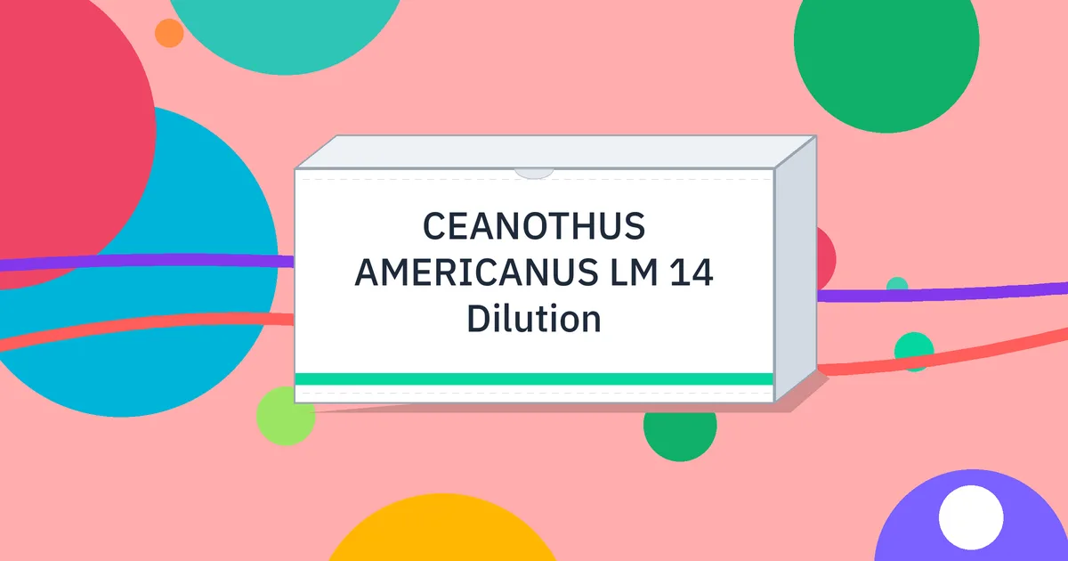 Symbolbild: Packung mit der Aufschrift CEANOTHUS AMERICANUS LM 14 Dilution (PZN 13435248) – Verfügbarkeit und Bezug in Apotheken in Frankfurt am Main