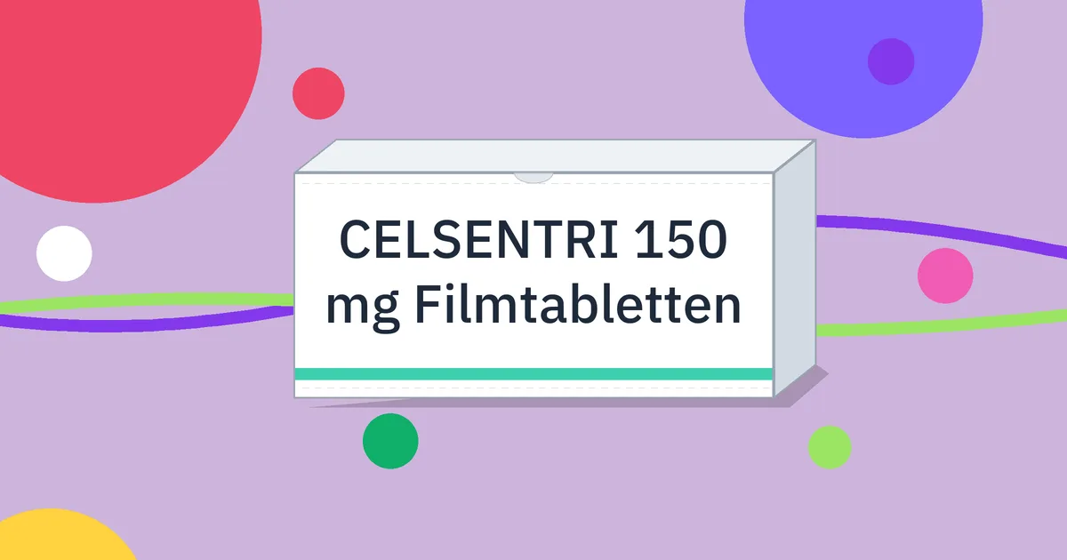 Symbolbild: Packung mit der Aufschrift CELSENTRI 150 mg Filmtabletten (PZN 05489856) – Verfügbarkeit und Bezug in Apotheken in Frankfurt am Main