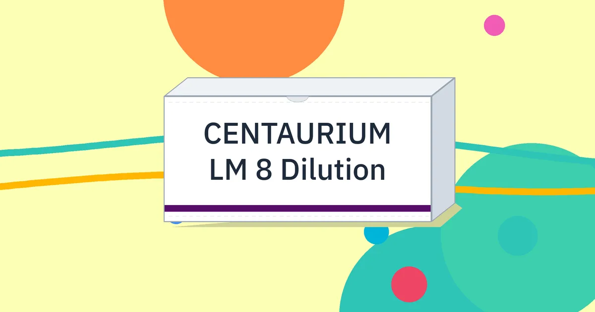 Symbolbild: Packung mit der Aufschrift CENTAURIUM LM 8 Dilution (PZN 13436101) – Verfügbarkeit und Bezug in Apotheken in Frankfurt am Main