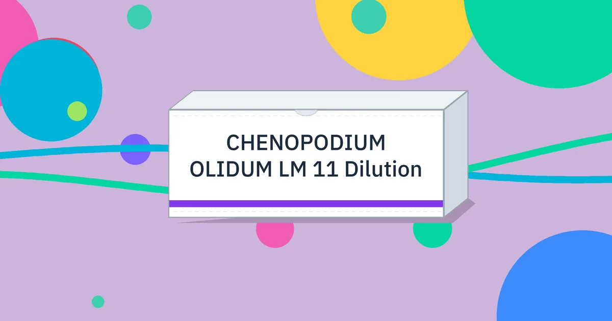 Symbolbild: Packung mit der Aufschrift CHENOPODIUM OLIDUM LM 11 Dilution (PZN 13441266) – Verfügbarkeit und Bezug in Apotheken in Frankfurt am Main