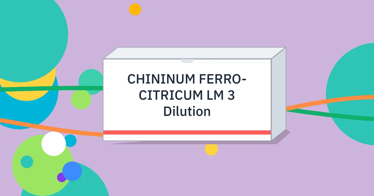 Symbolbild: Packung mit der Aufschrift CHININUM FERRO-CITRICUM LM 3 Dilution (PZN 13442113) – Verfügbarkeit und Bezug in Apotheken in Frankfurt am Main