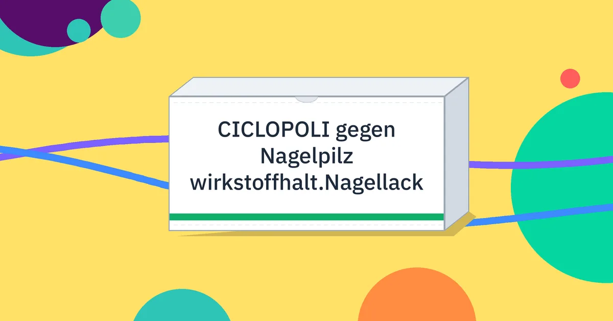 Symbolbild: Packung mit der Aufschrift CICLOPOLI gegen Nagelpilz wirkstoffhalt.Nagellack (PZN 18762911) – Verfügbarkeit und Bezug in Apotheken in Frankfurt am Main