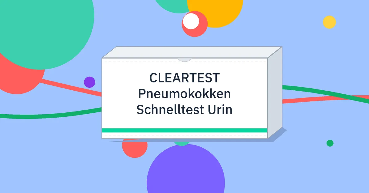 Symbolbild: Packung mit der Aufschrift CLEARTEST Pneumokokken Schnelltest Urin (PZN 14056990) – Verfügbarkeit und Bezug in Apotheken in Frankfurt am Main