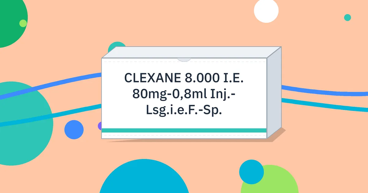 Symbolbild: Packung mit der Aufschrift CLEXANE 8.000 I.E. 80mg-0,8ml Inj.-Lsg.i.e.F.-Sp. (PZN 11090118) – Verfügbarkeit und Bezug in Apotheken in Frankfurt am Main