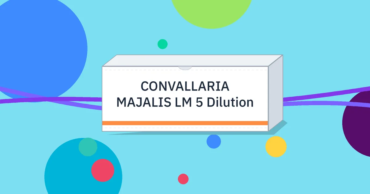 Symbolbild: Packung mit der Aufschrift CONVALLARIA MAJALIS LM 5 Dilution (PZN 12833432) – Verfügbarkeit und Bezug in Apotheken in Frankfurt am Main