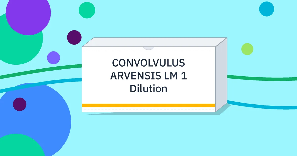 Symbolbild: Packung mit der Aufschrift CONVOLVULUS ARVENSIS LM 1 Dilution (PZN 13450029) – Verfügbarkeit und Bezug in Apotheken in Frankfurt am Main