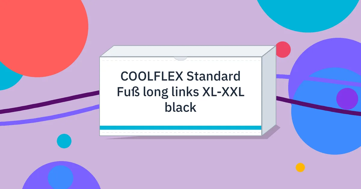 Symbolbild: Packung mit der Aufschrift COOLFLEX Standard Fuß long links XL-XXL black (PZN 20382475) – Verfügbarkeit und Bezug in Apotheken in Frankfurt am Main