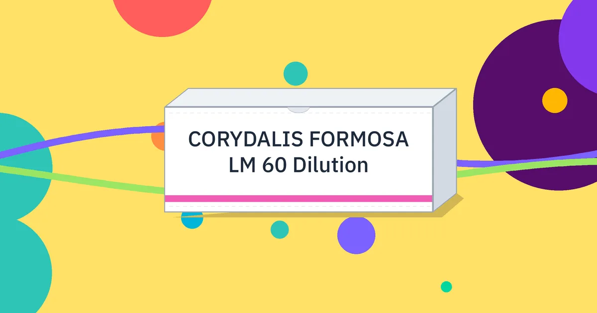 Symbolbild: Packung mit der Aufschrift CORYDALIS FORMOSA LM 60 Dilution (PZN 13454257) – Verfügbarkeit und Bezug in Apotheken in Frankfurt am Main