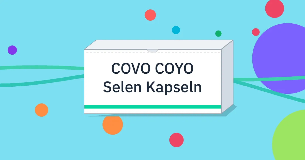 Symbolbild: Packung mit der Aufschrift COVO COYO Selen Kapseln (PZN 20000841) – Verfügbarkeit und Bezug in Apotheken in Frankfurt am Main