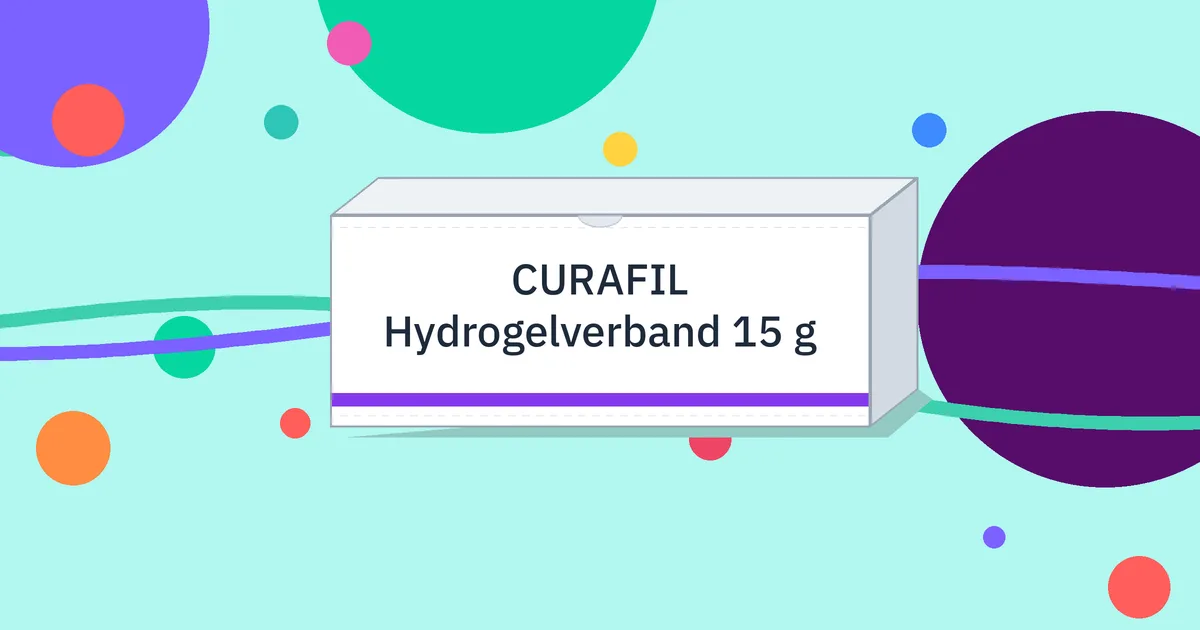 Symbolbild: Packung mit der Aufschrift CURAFIL Hydrogelverband 15 g (PZN 05525405) – Verfügbarkeit und Bezug in Apotheken in Frankfurt am Main