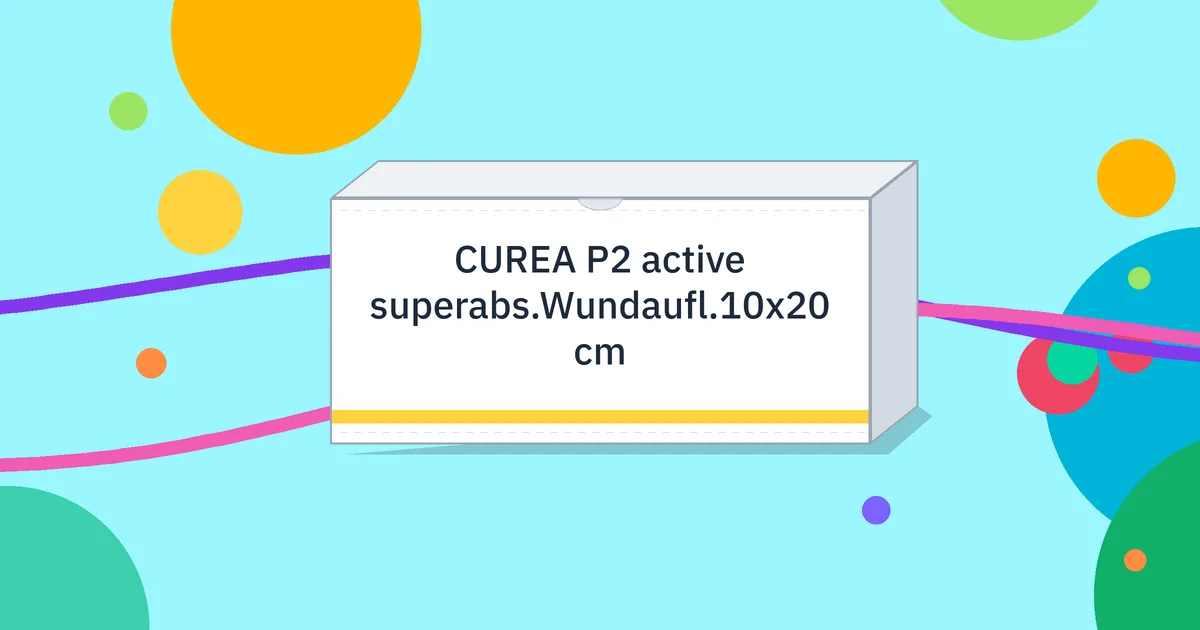 Symbolbild: Packung mit der Aufschrift CUREA P2 active superabs.Wundaufl.10x20 cm (PZN 15817669) – Verfügbarkeit und Bezug in Apotheken in Frankfurt am Main