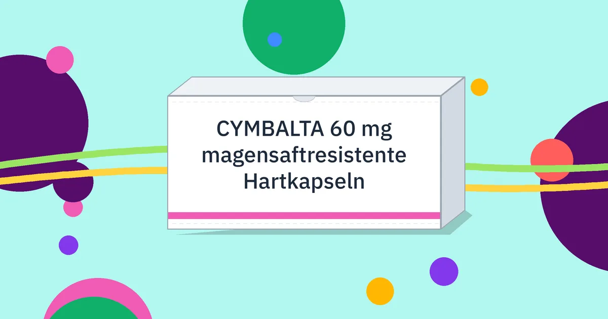 Symbolbild: Packung mit der Aufschrift CYMBALTA 60 mg magensaftresistente Hartkapseln (PZN 04957628) – Verfügbarkeit und Bezug in Apotheken in Frankfurt am Main