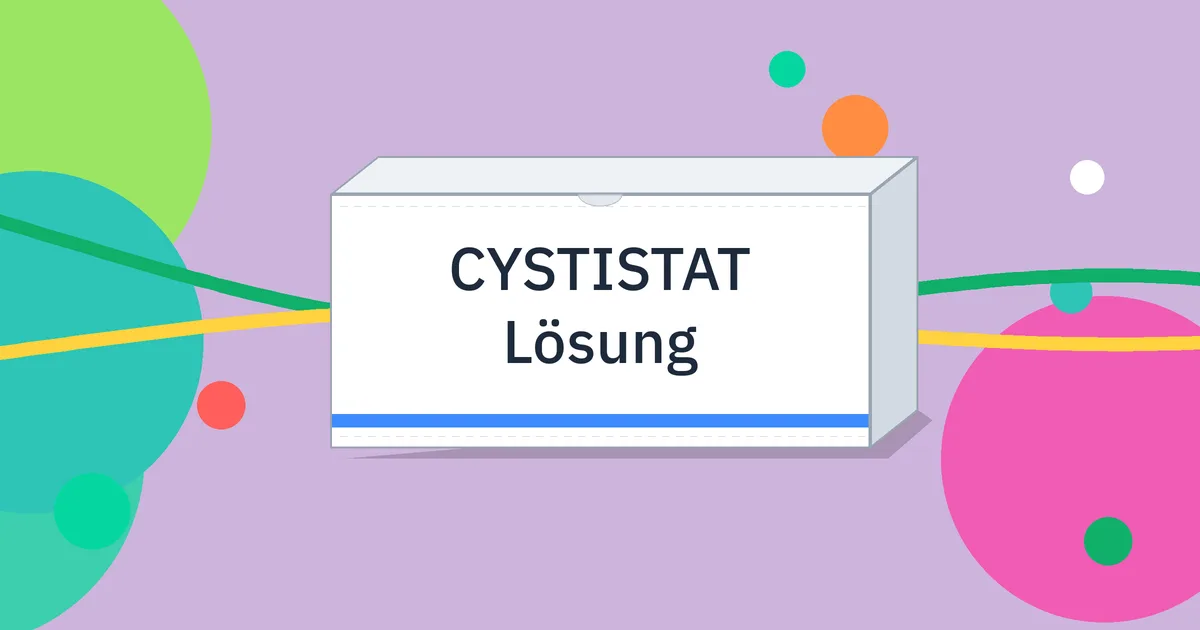 Symbolbild: Packung mit der Aufschrift CYSTISTAT Lösung (PZN 00254410) – Verfügbarkeit und Bezug in Apotheken in Frankfurt am Main