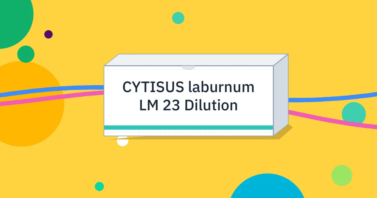 Symbolbild: Packung mit der Aufschrift CYTISUS laburnum LM 23 Dilution (PZN 13460654) – Verfügbarkeit und Bezug in Apotheken in Frankfurt am Main