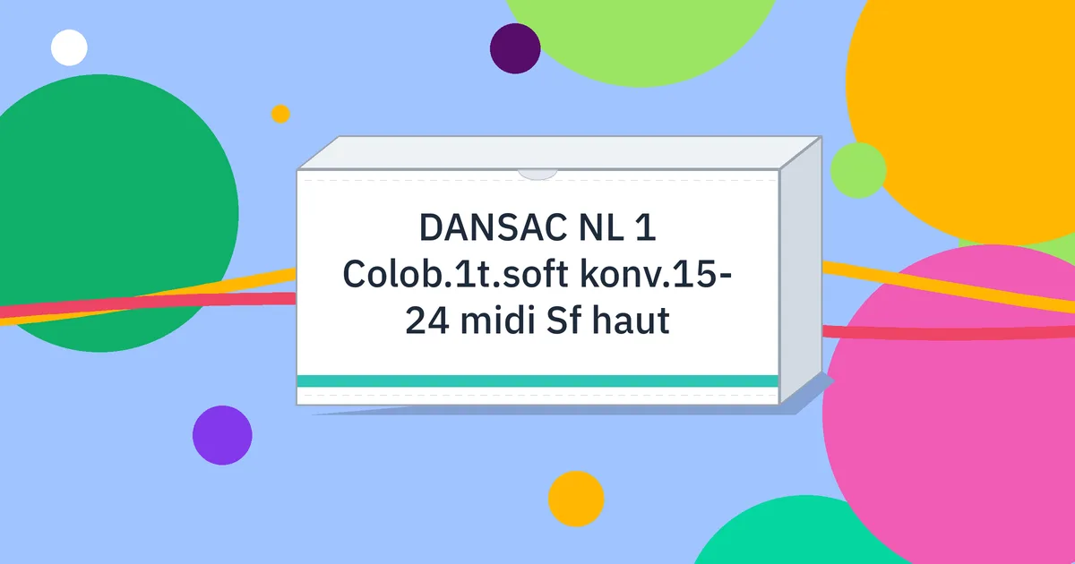 Symbolbild: Packung mit der Aufschrift DANSAC NL 1 Colob.1t.soft konv.15-24 midi Sf haut (PZN 10344456) – Verfügbarkeit und Bezug in Apotheken in Frankfurt am Main