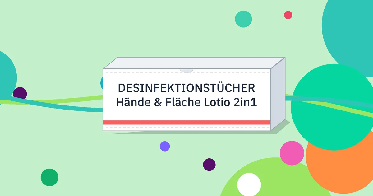 Symbolbild: Packung mit der Aufschrift DESINFEKTIONSTÜCHER Hände & Fläche Lotio 2in1 (PZN 19139611) – Verfügbarkeit und Bezug in Apotheken in Frankfurt am Main