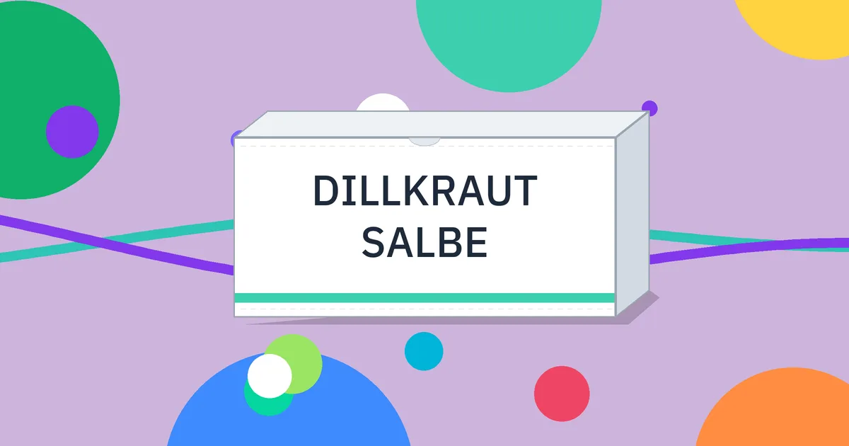 Symbolbild: Packung mit der Aufschrift DILLKRAUT SALBE (PZN 17937751) – Verfügbarkeit und Bezug in Apotheken in Frankfurt am Main