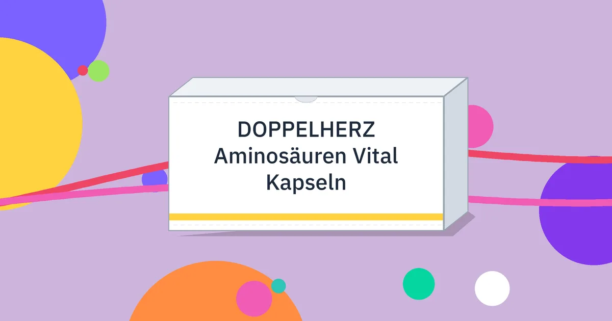 Symbolbild: Packung mit der Aufschrift DOPPELHERZ Aminosäuren Vital Kapseln (PZN 18710529) – Verfügbarkeit und Bezug in Apotheken in Frankfurt am Main