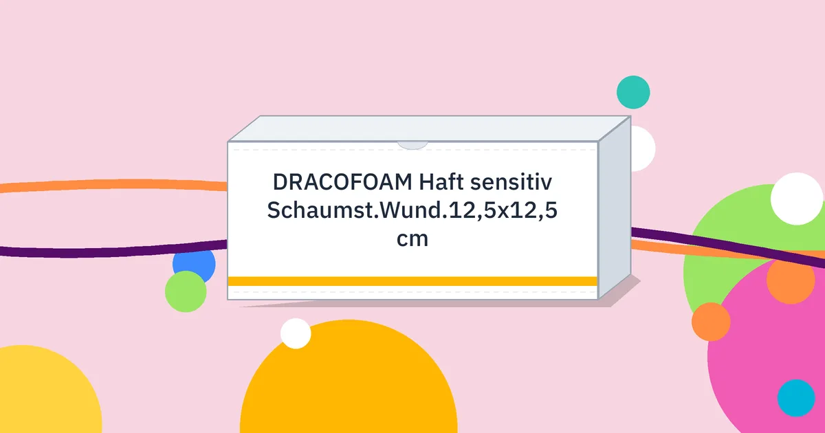 Symbolbild: Packung mit der Aufschrift DRACOFOAM Haft sensitiv Schaumst.Wund.12,5x12,5 cm (PZN 10342144) – Verfügbarkeit und Bezug in Apotheken in Frankfurt am Main