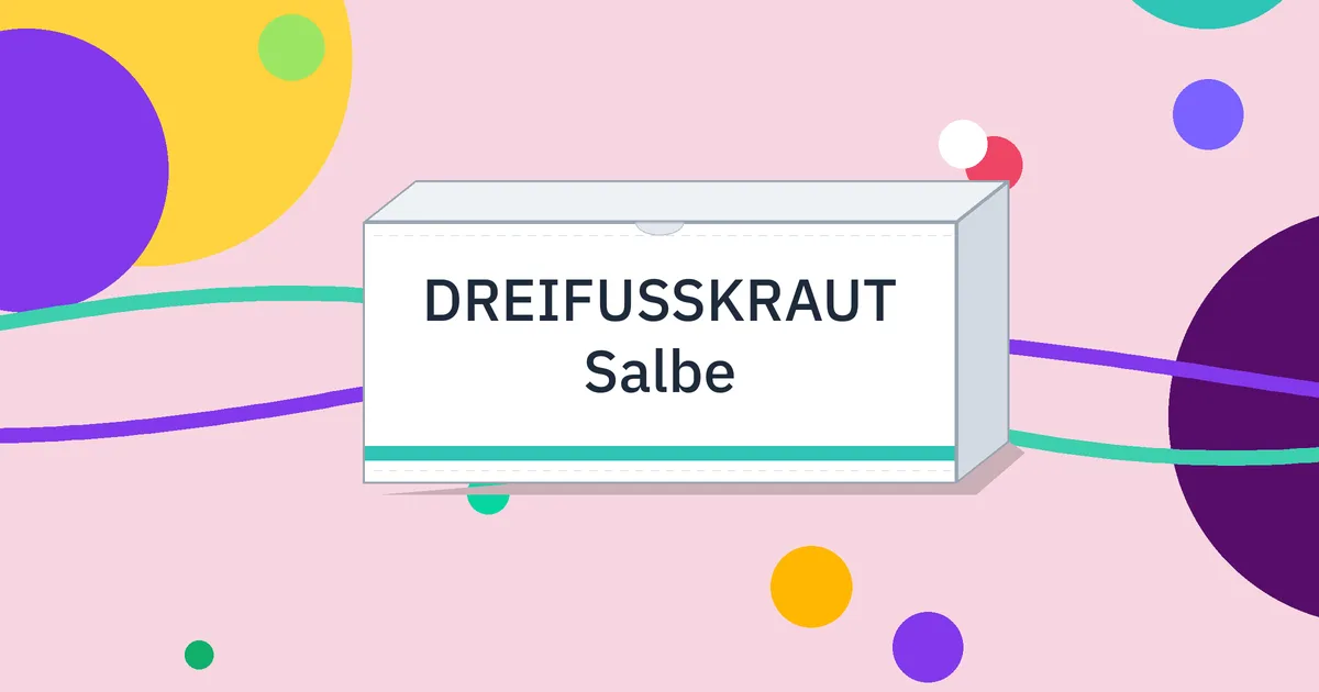 Symbolbild: Packung mit der Aufschrift DREIFUSSKRAUT Salbe (PZN 18090914) – Verfügbarkeit und Bezug in Apotheken in Frankfurt am Main